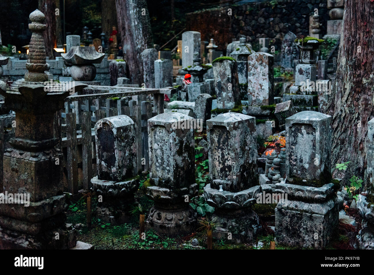 Buddhist cemetery of Okunoin, Koyasan in Wakayama, Japan Stock Photo ...