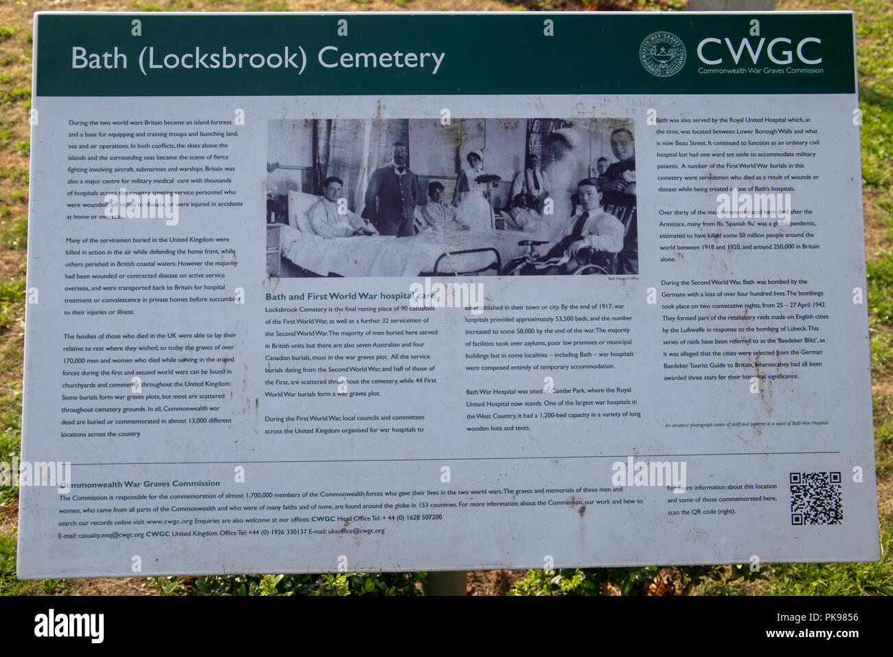 Commonwealth War Graves Commission, Information Board at Locksbrook ...
