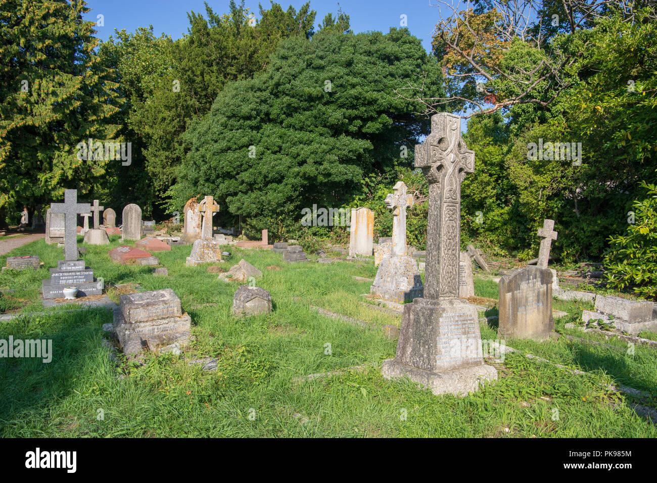 The Graves and Graveyard at Locksbrook Cemetery, Bath, Somerset Stock ...