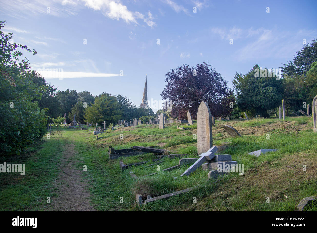 The Graves and Graveyard at Locksbrook Cemetery, Bath, Somerset Stock ...