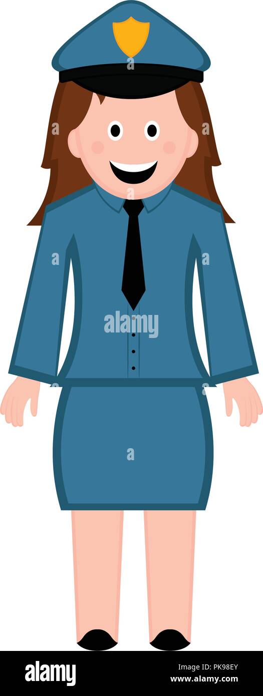 Isolated female police officer icon. Vector illustration design Stock ...