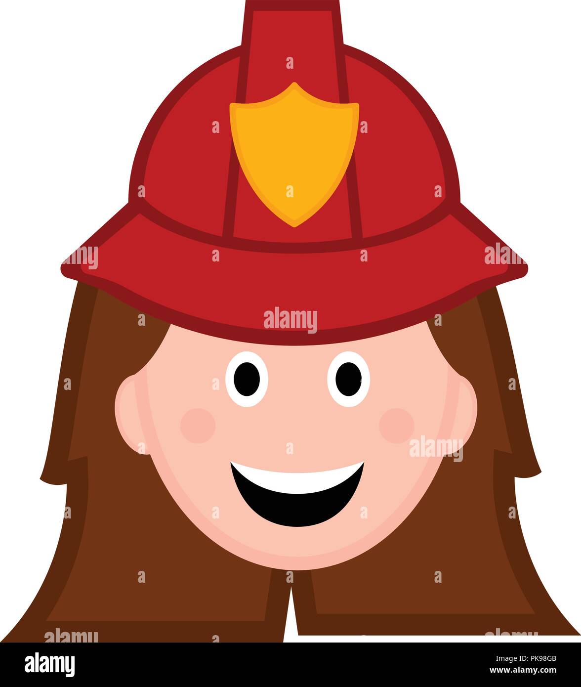 Isolated female firefighter avatar. Vector illustration design Stock ...