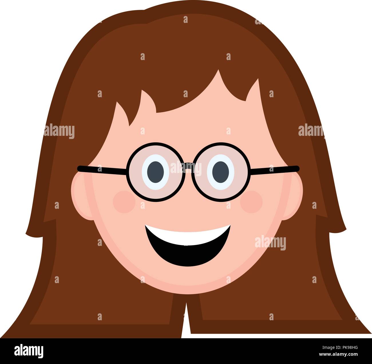 Happy girl avatar image. Vector illustration design Stock Vector Image ...