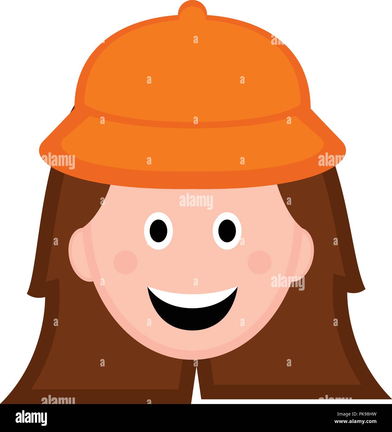 Happy girl avatar image. Vector illustration design Stock Vector Image ...