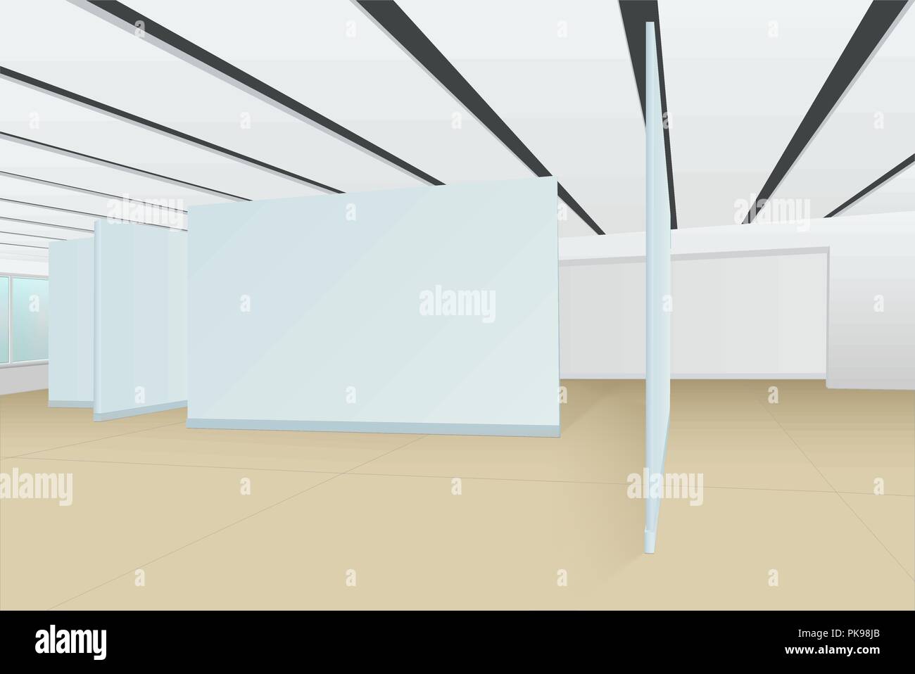 Empty art gallery Stock Vector Images - Alamy