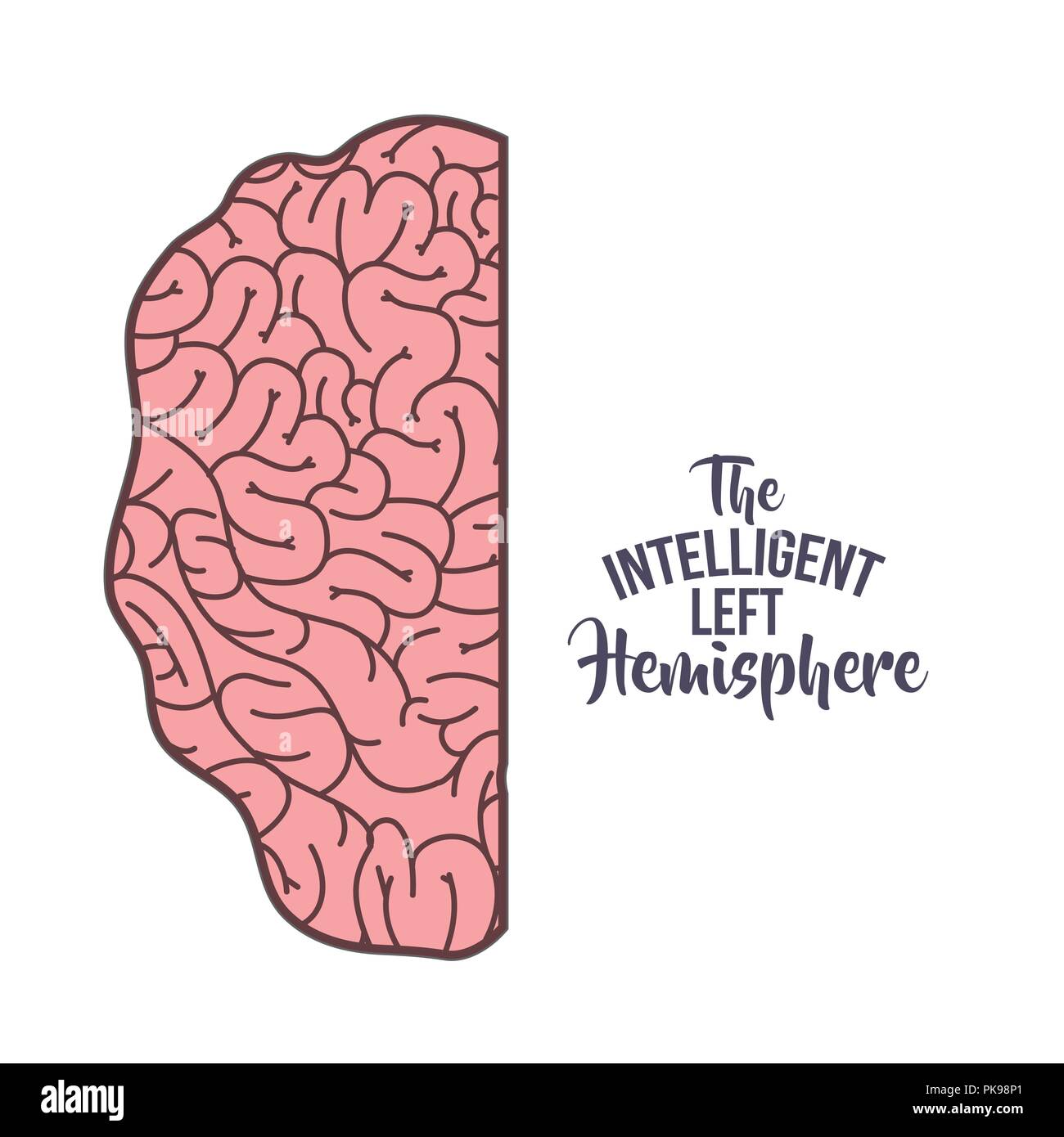 Human brain left hemisphere icon hi-res stock photography and images ...