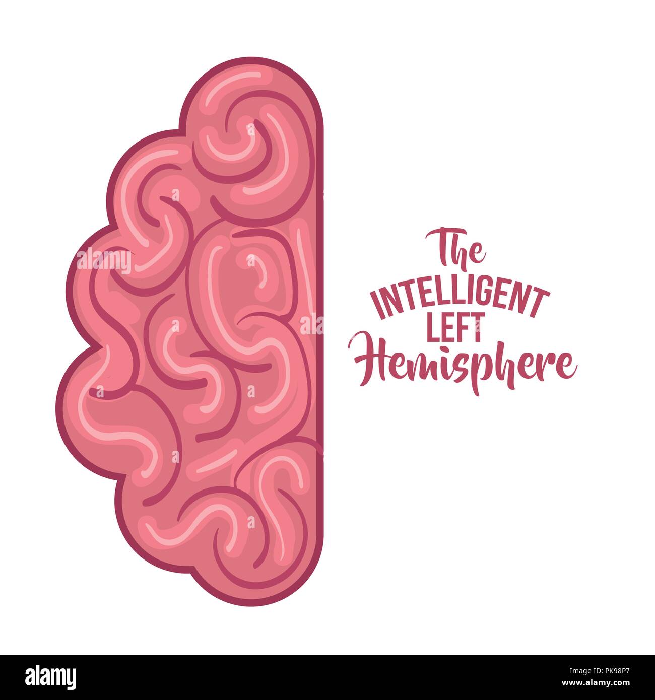 Human brain left hemisphere icon hi-res stock photography and images ...