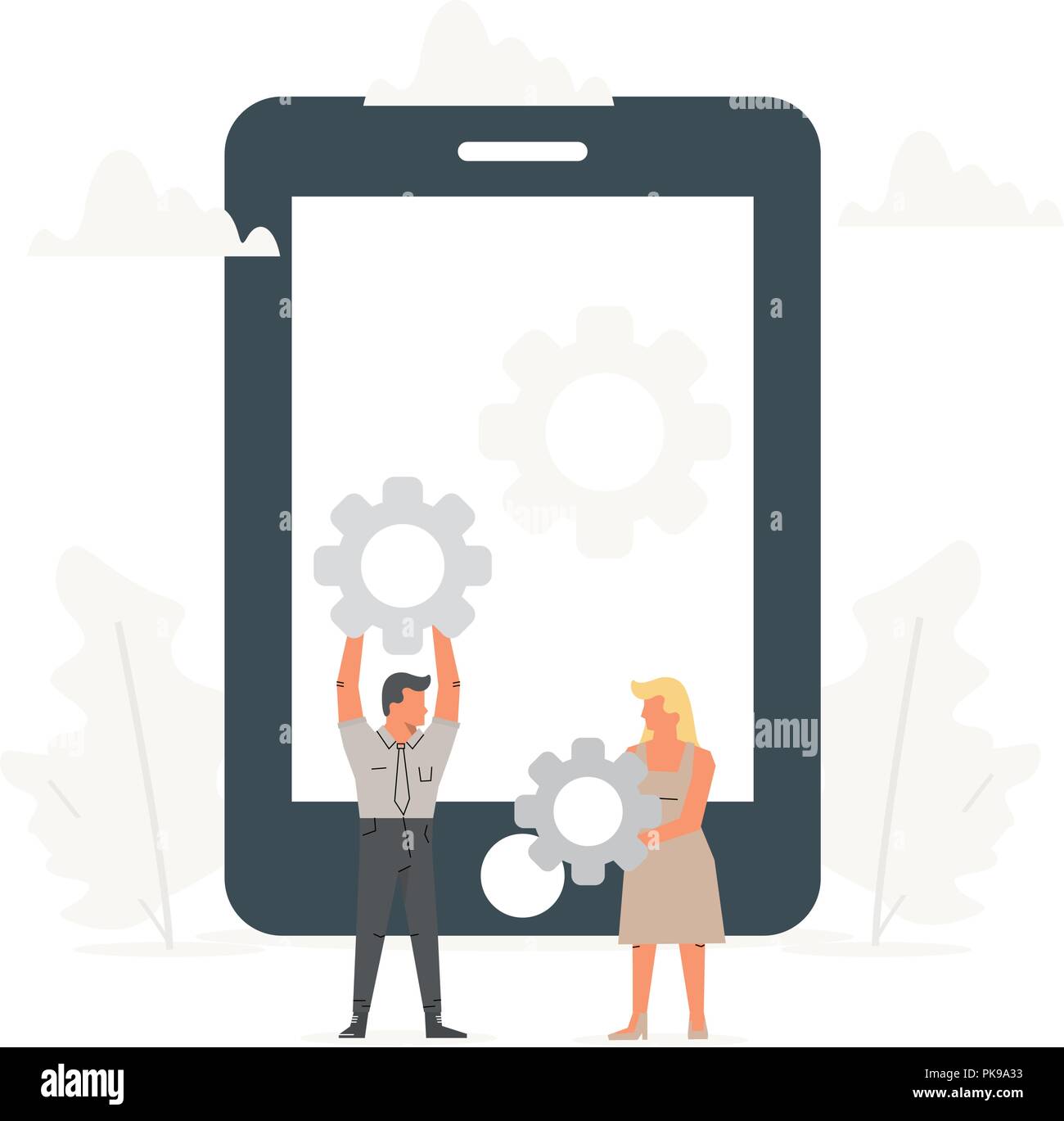 Office maintenance worker Stock Vector Images - Alamy