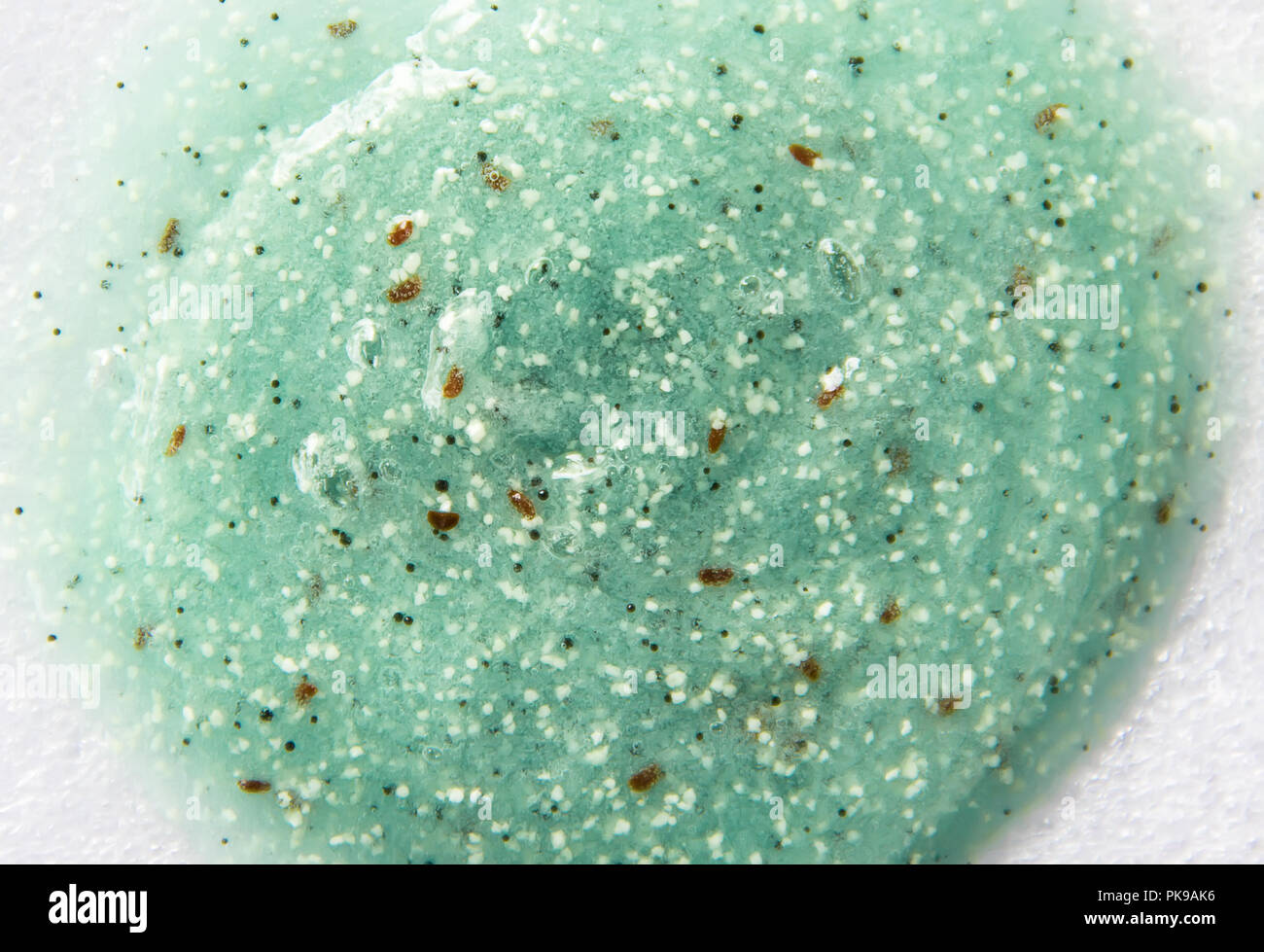 Texture cosmetic gel scrub for face and body. Selective focus. nature ...