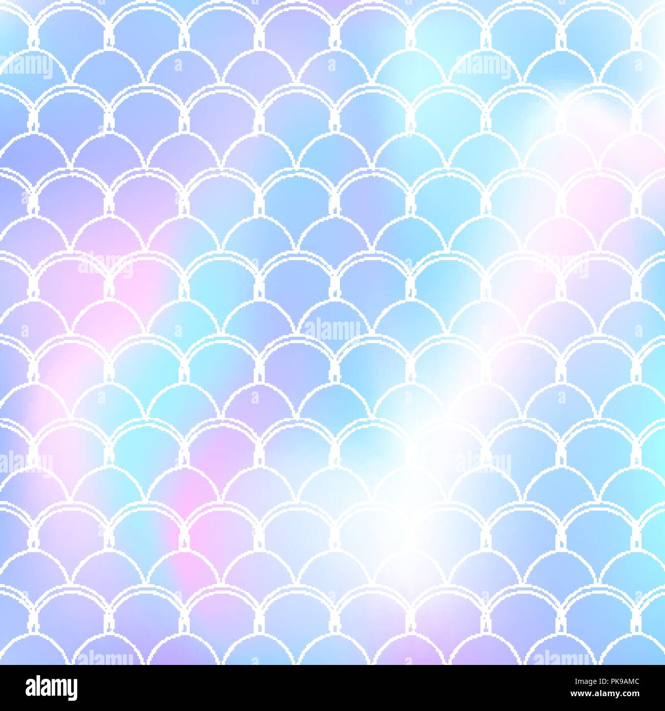 Holographic mermaid background with gradient scales Stock Vector Image ...