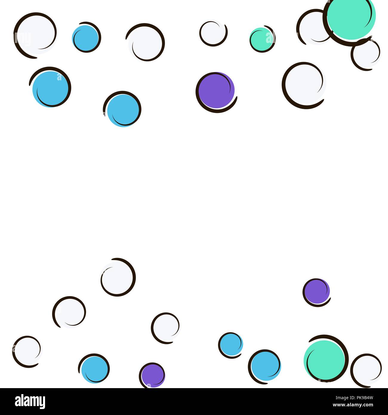 Pop art border with comic polka dot confetti Stock Vector Image & Art ...