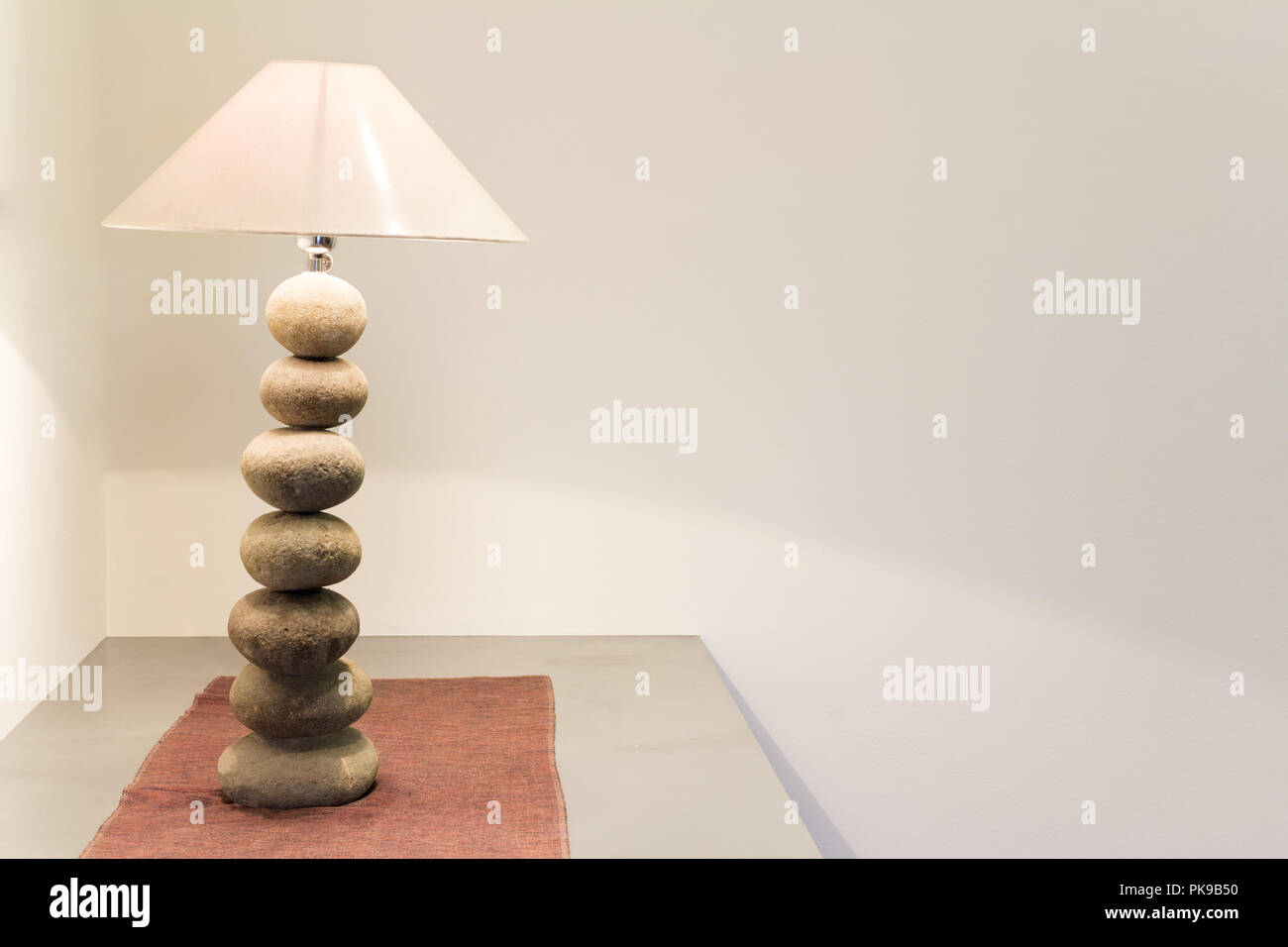 Interior of modern house, detail living room, table lamp Stock Photo ...