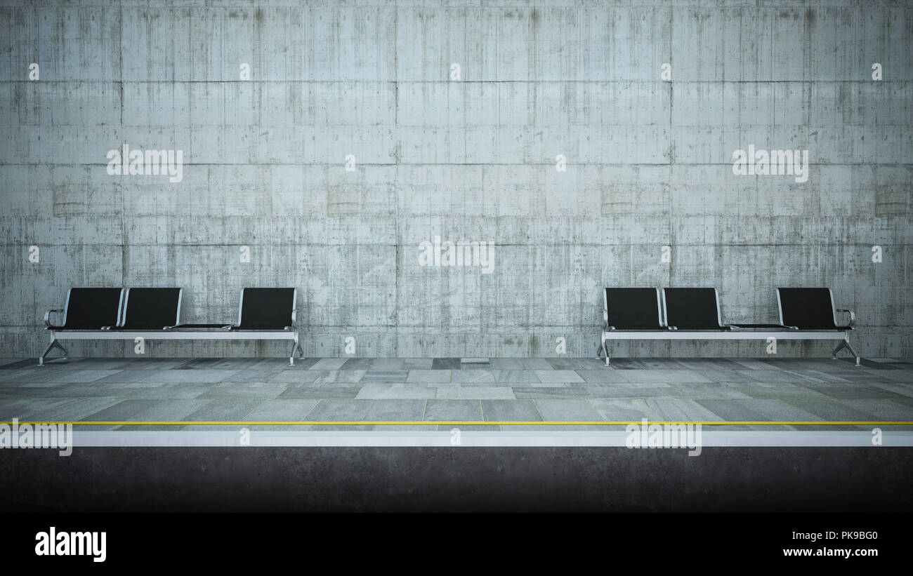 3d rendering of underground hall Stock Photo - Alamy