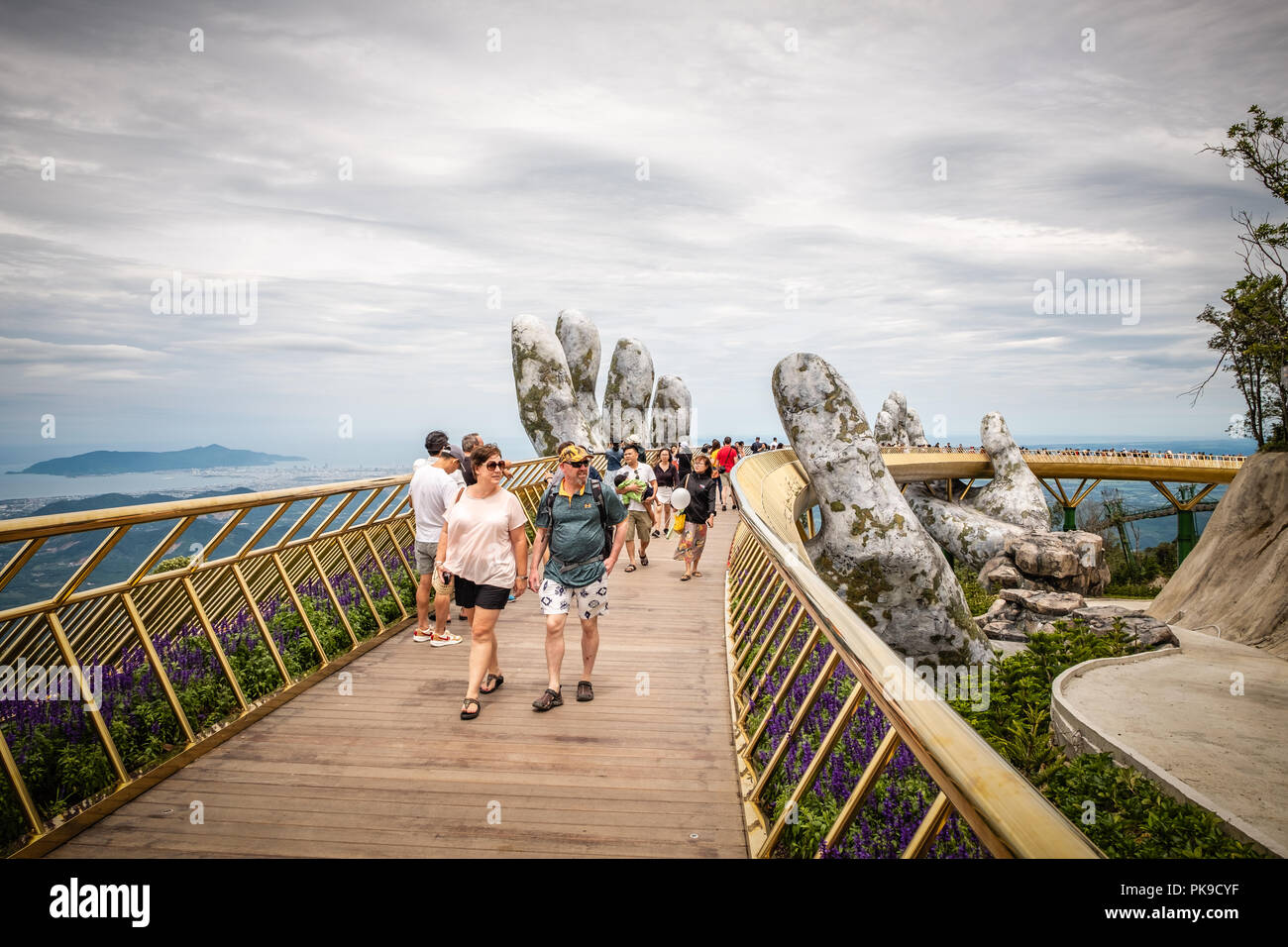 The Golden Bridge /Vietnamese: Cầu Vàng) is a pedestrian bridge located ...