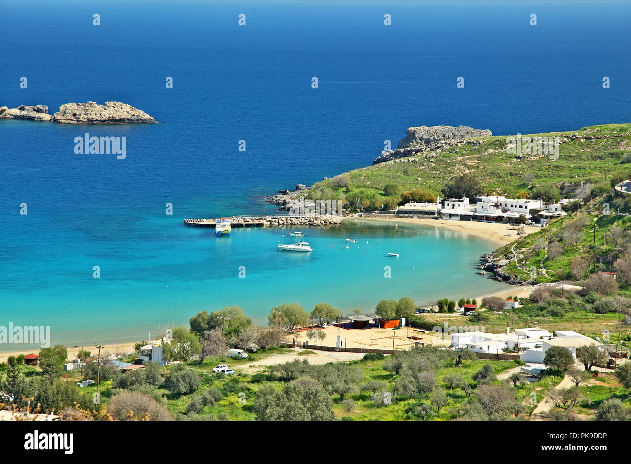 Lindos rhodes spring hi-res stock photography and images - Alamy
