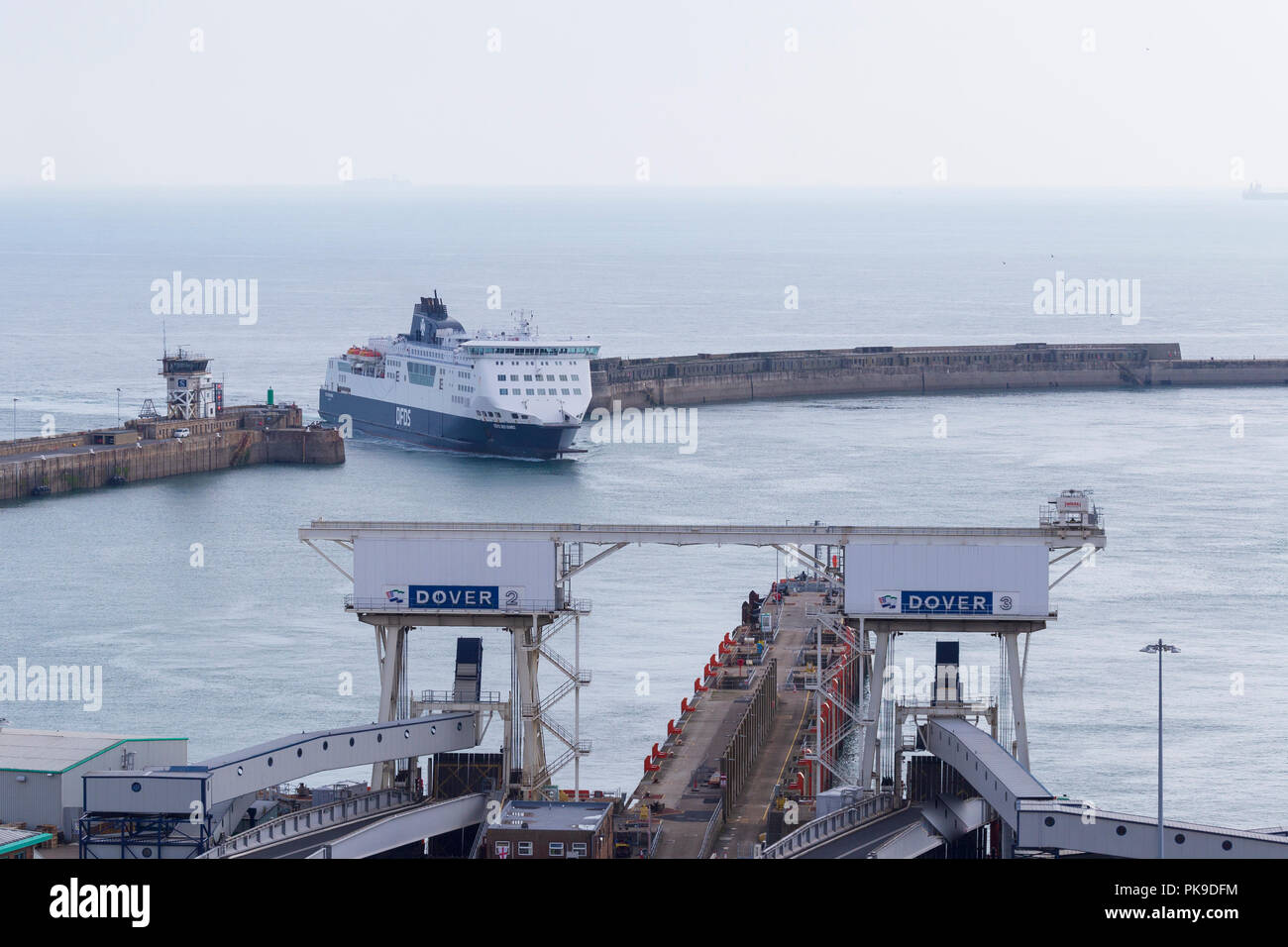 DFDS Cross-Channel Ferry Arriving Port of Dover from France and ...