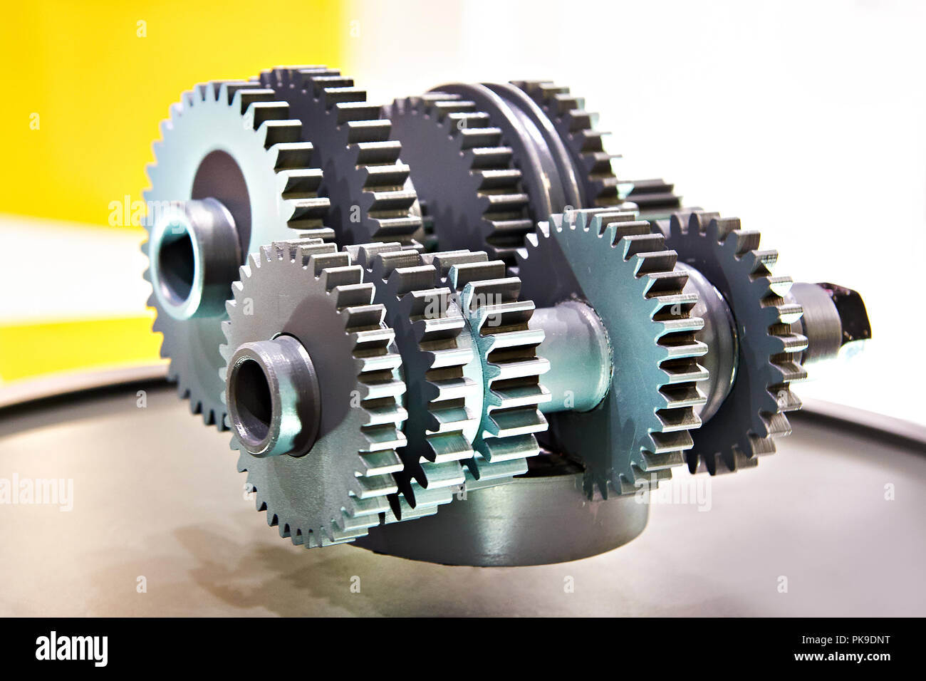 Gears of abstract mechanism in magnetic flight Stock Photo - Alamy