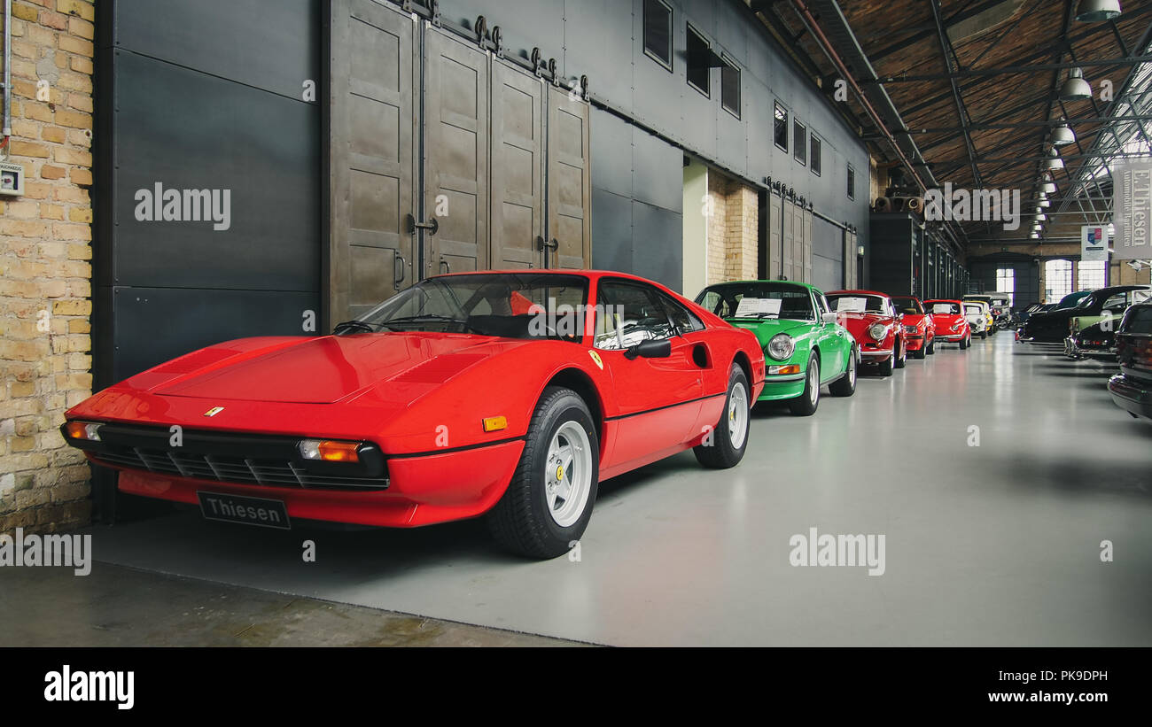 BERLIN, GERMANY-JULY 30, 2016: Ferrari 308 GTB berlinetta in the ...