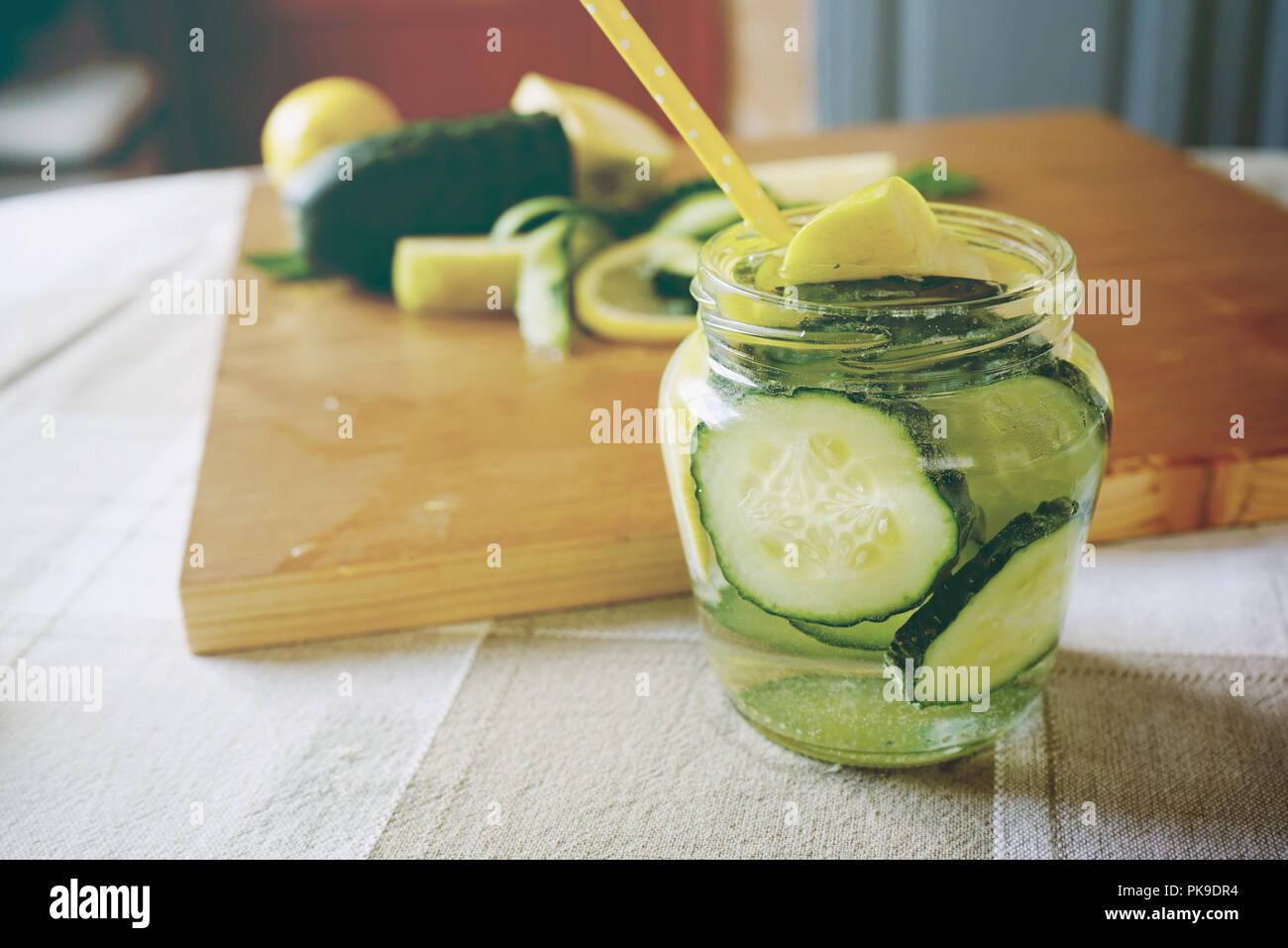 cucumber and water cold drink Stock Photo - Alamy