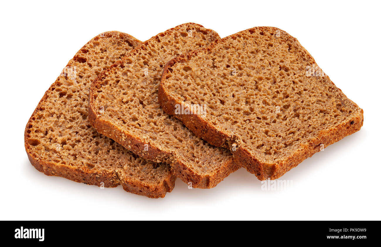 brown bread slice path isolated Stock Photo - Alamy