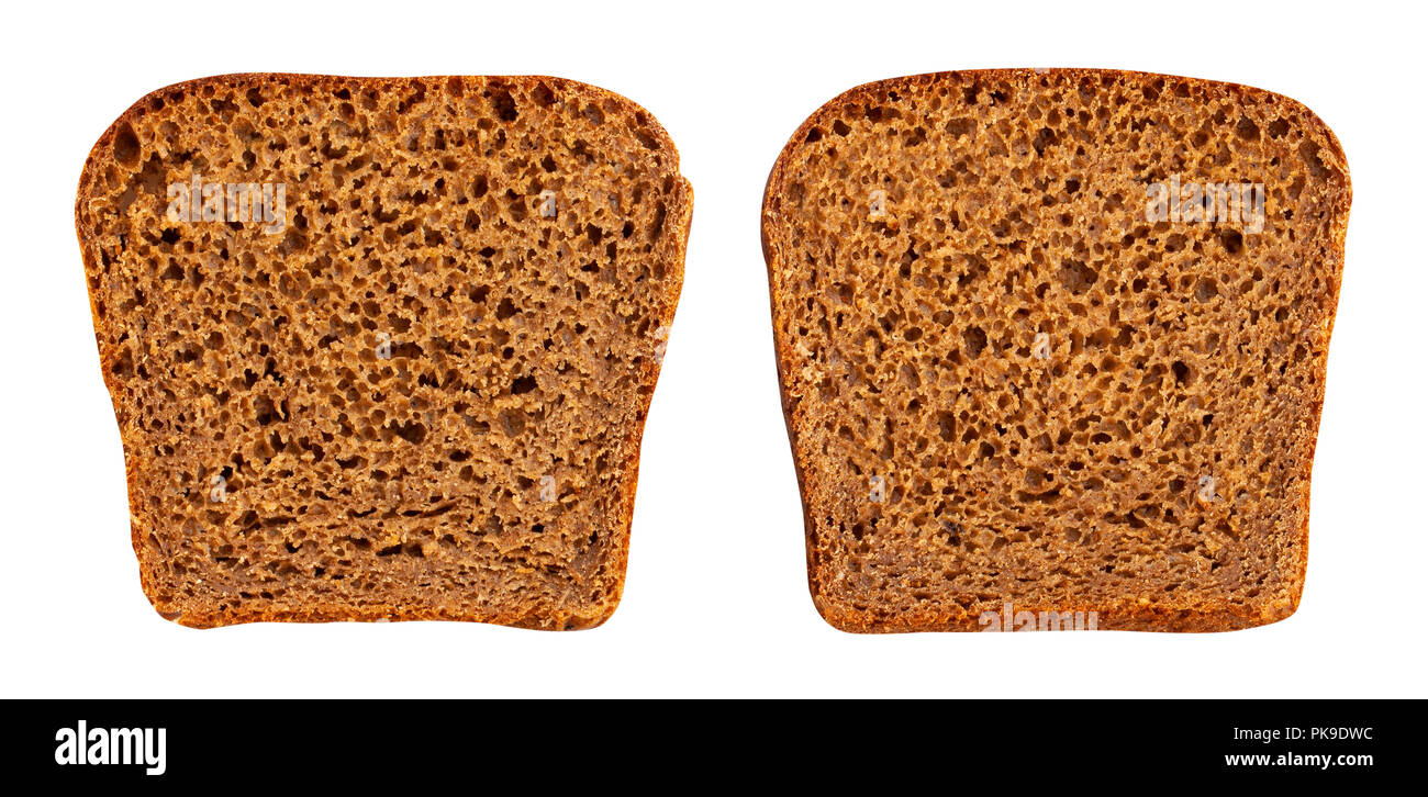 brown bread slice path isolated Stock Photo - Alamy