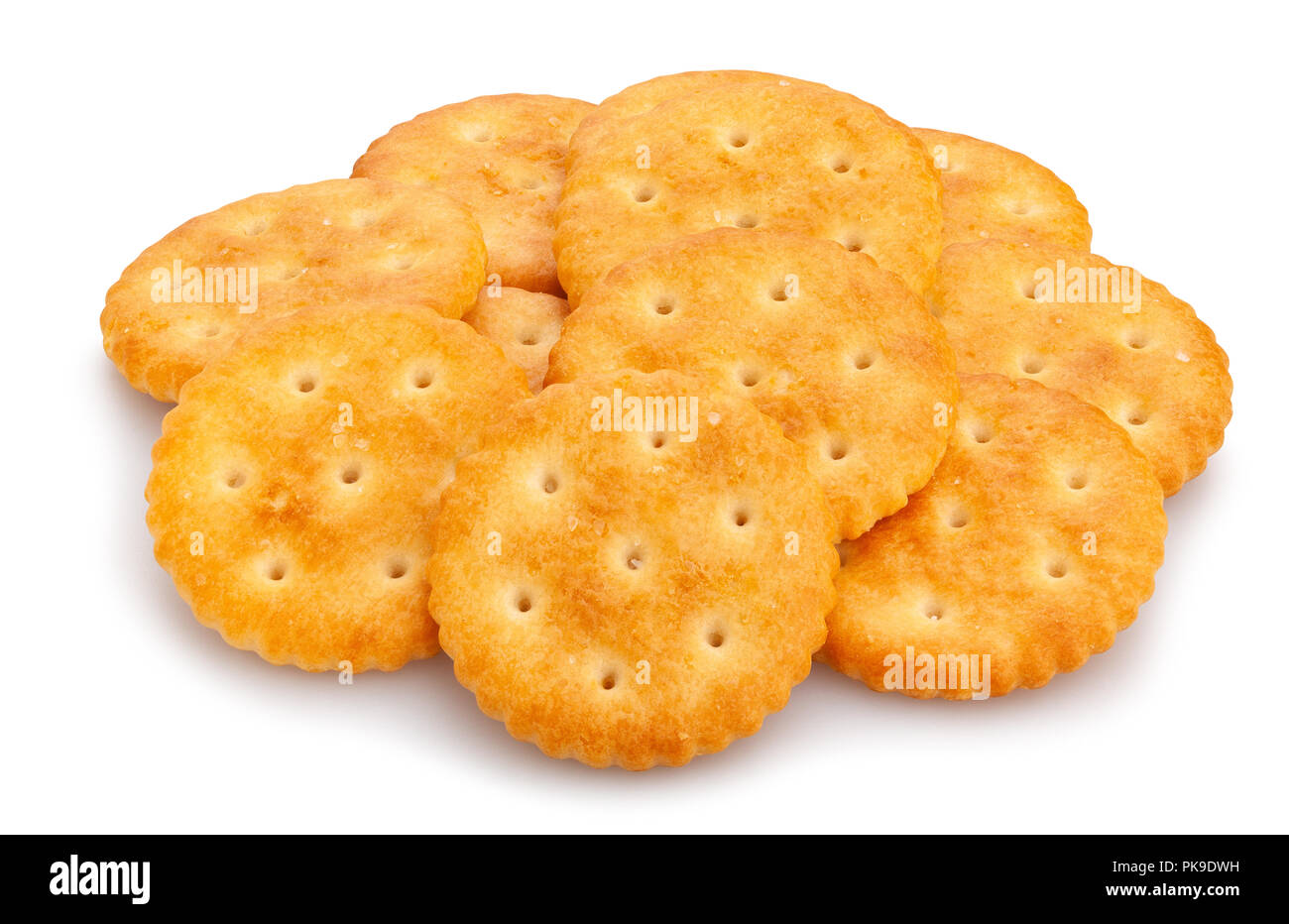 round cracker path isolated Stock Photo - Alamy