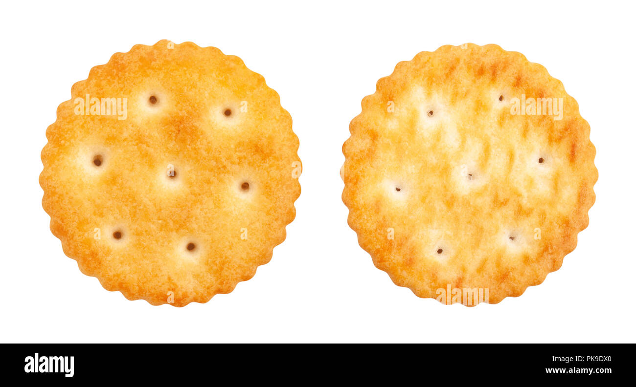 round cracker path isolated Stock Photo - Alamy