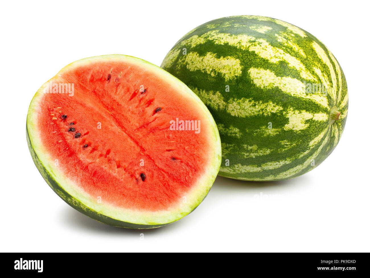 sliced watermelon path isolated Stock Photo - Alamy