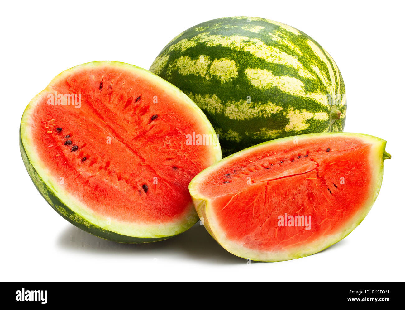 sliced watermelon path isolated Stock Photo - Alamy