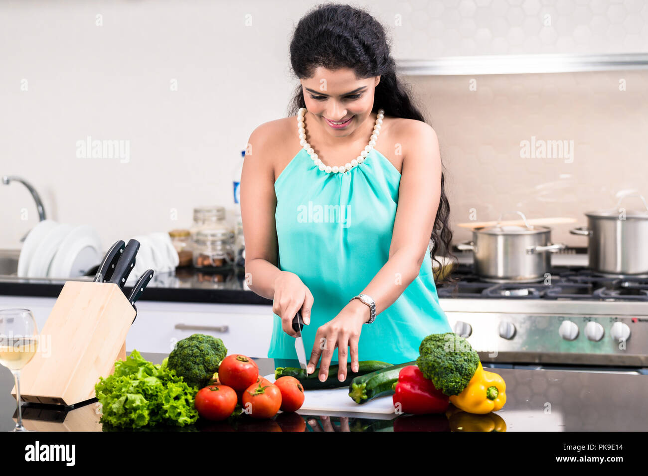 Indian Woman Housewife Vegetable Food High Resolution Stock Photography ...