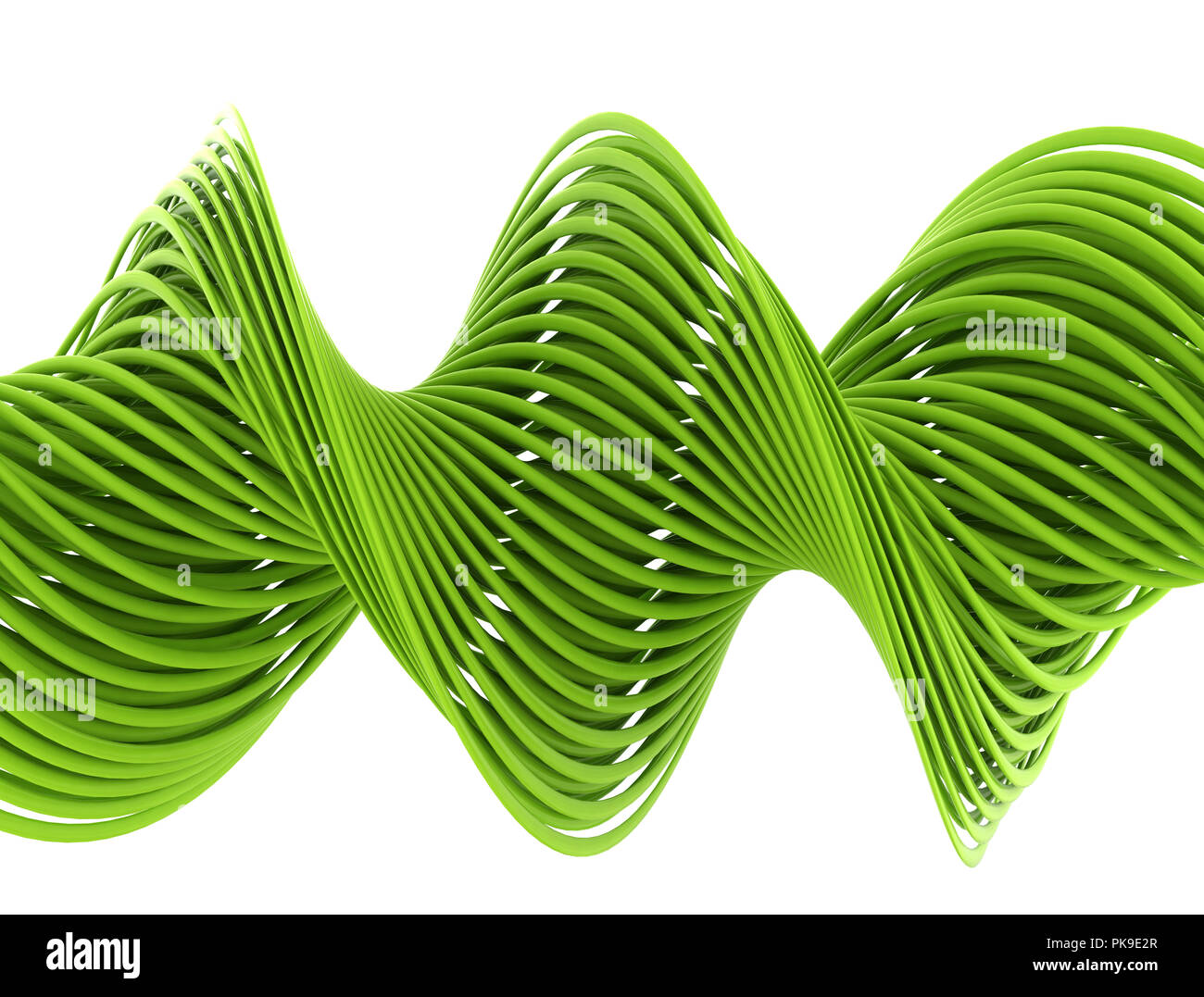 Green wire isolated on white background Stock Photo - Alamy