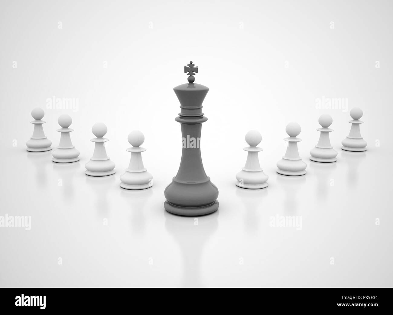 Leadership success teamwork concept Black and White Stock Photos ...