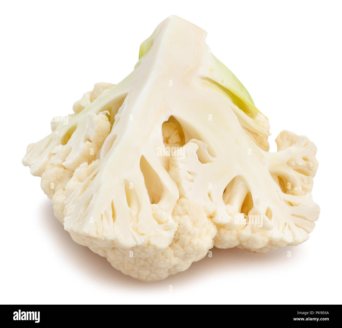 sliced cauliflower path isolated Stock Photo - Alamy