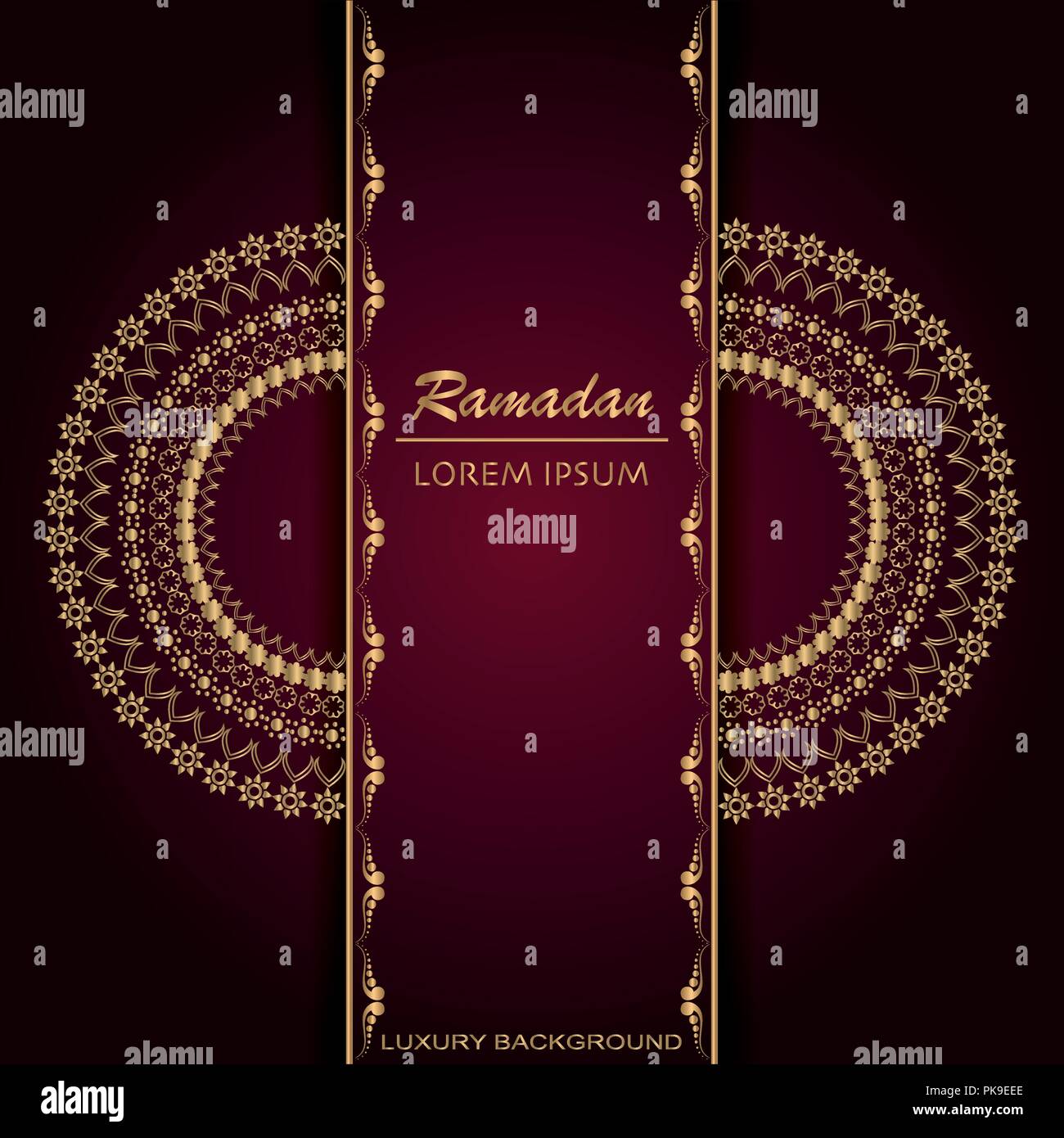 Islamic ramadan golden frame Stock Vector Images - Alamy