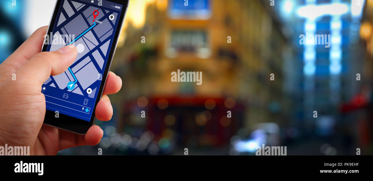 Map navigation on hi-res stock photography and images - Alamy