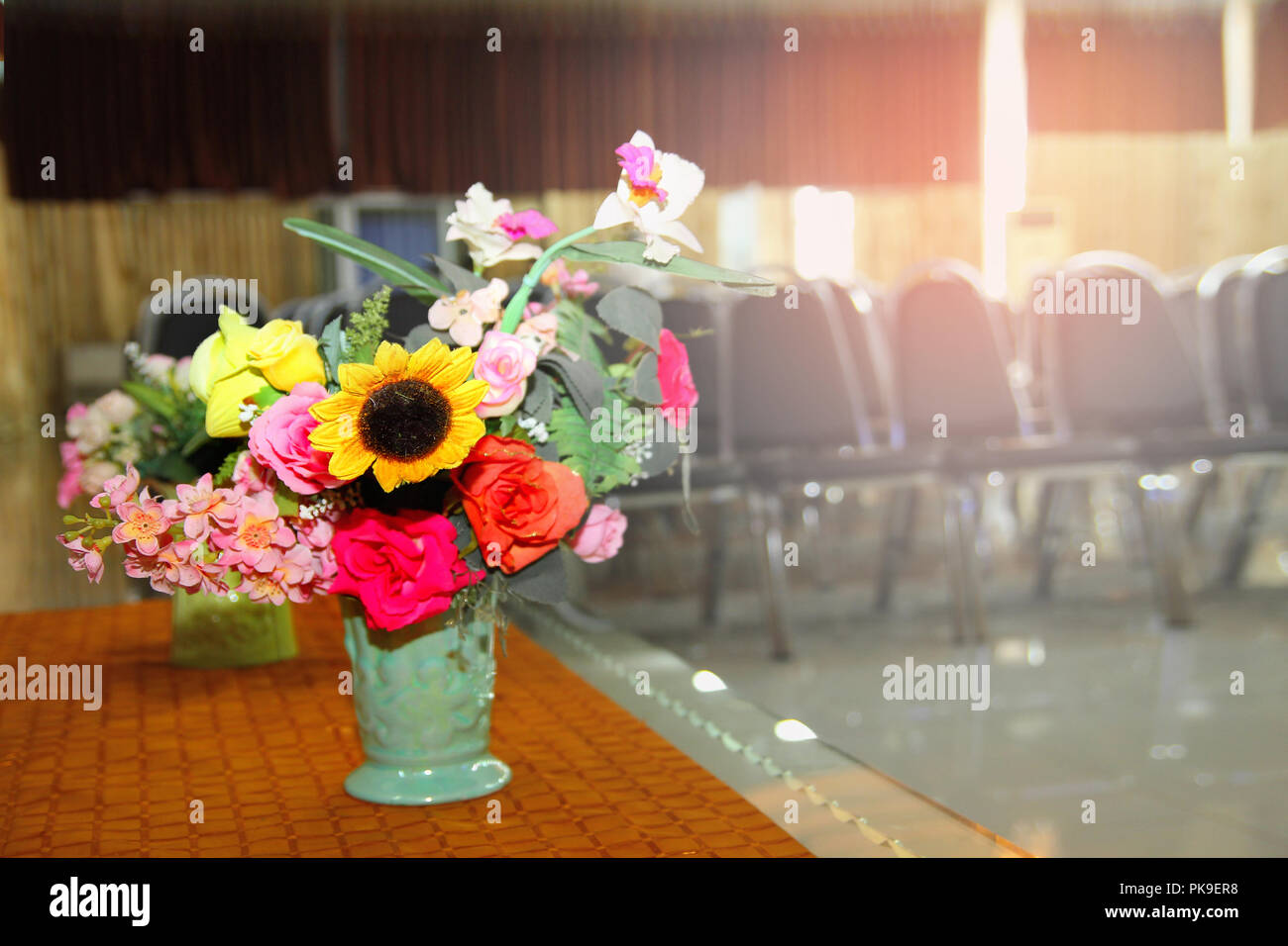Prepare a beautiful flower put in vase. For decoration and layout of ...