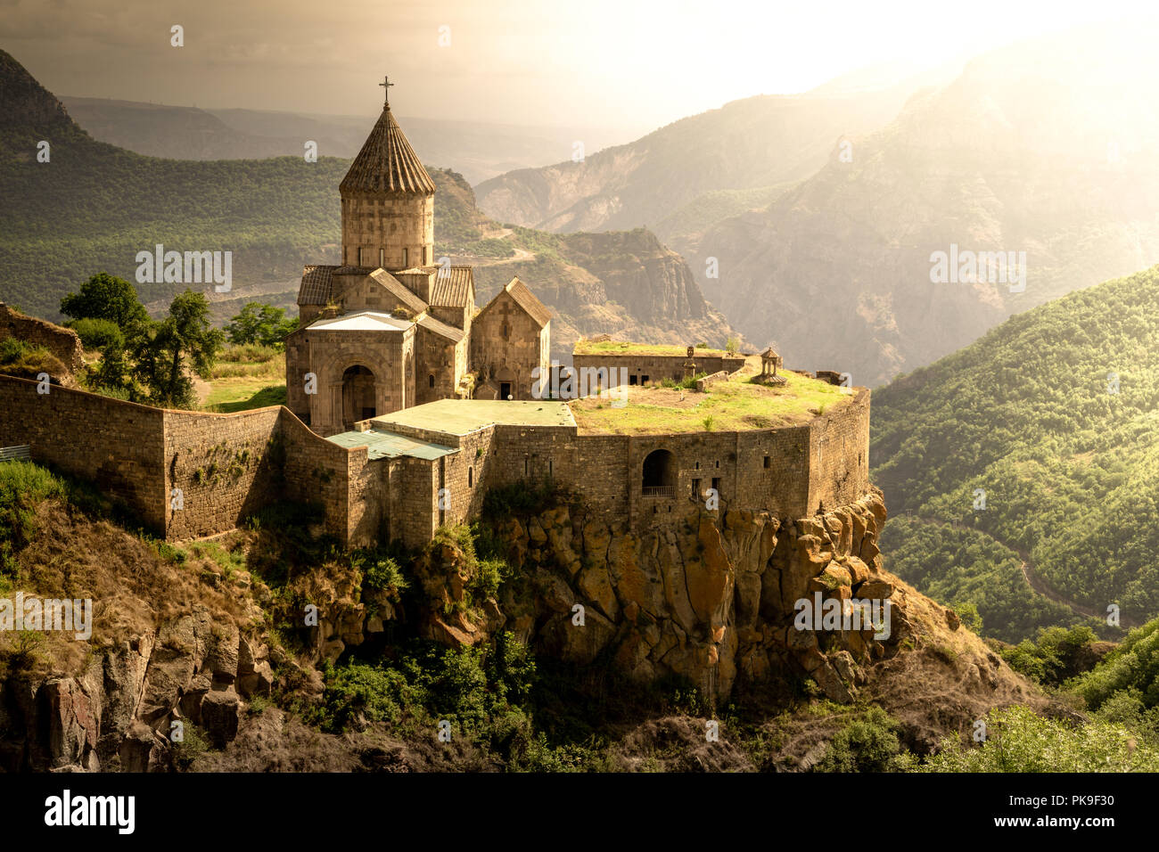 Sunrise at Tatev Monastery, Armenia Stock Photo - Alamy