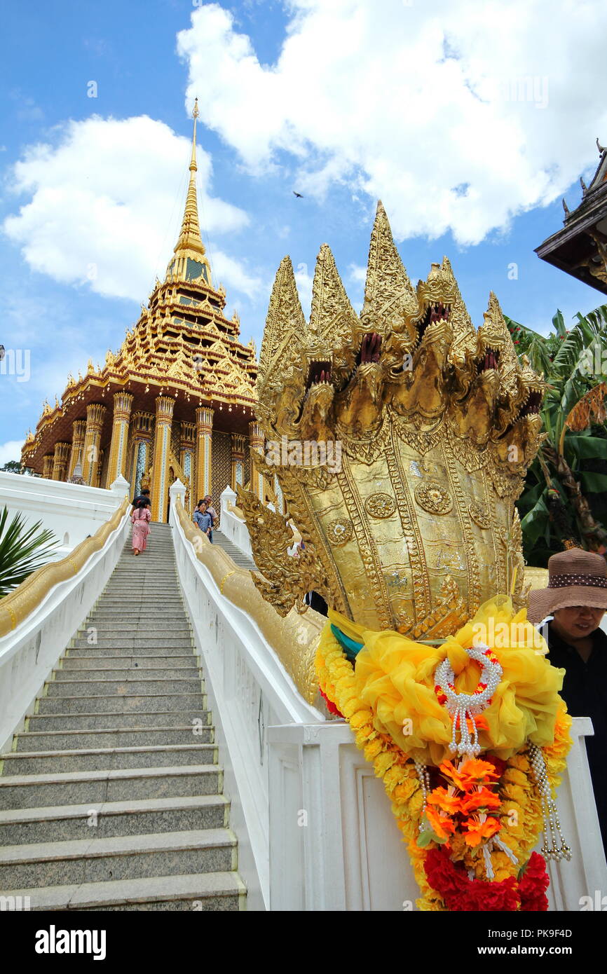 Saraburi ,Thailand,30 July 2018,Tourists and Buddhists came respect Lord Buddha’s footprint at ...