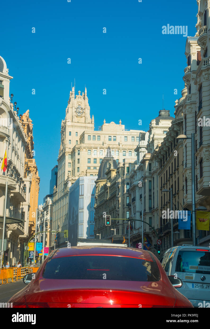 Gran Via. Madrid, Spain Stock Photo - Alamy