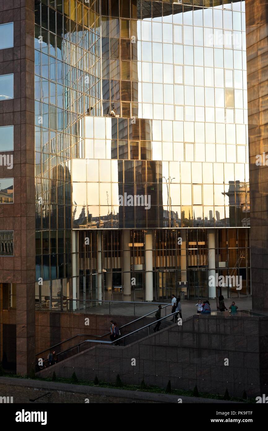Close up office buildings in London Stock Photo - Alamy