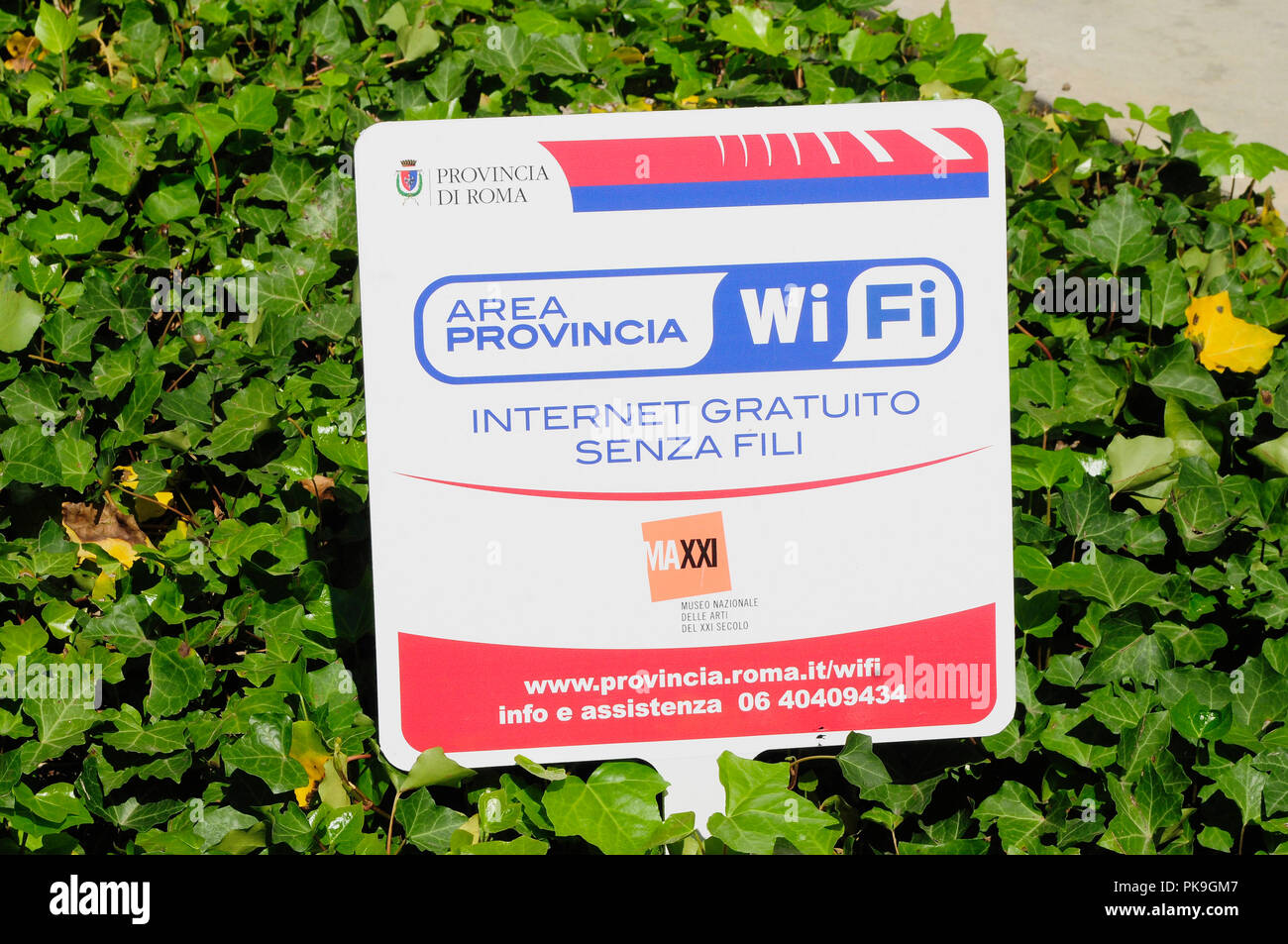 Italy, Lazio, Rome, MAXXI WiFi sign Stock Photo - Alamy