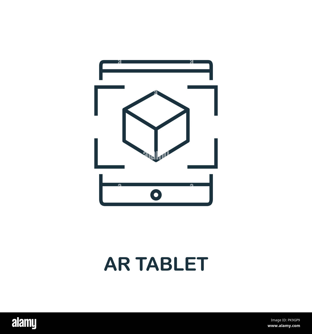 Augmented Reality Tablet icon. Monochrome style design from visual ... Augmented Reality Tablet icon. Monochrome style design from visual ...