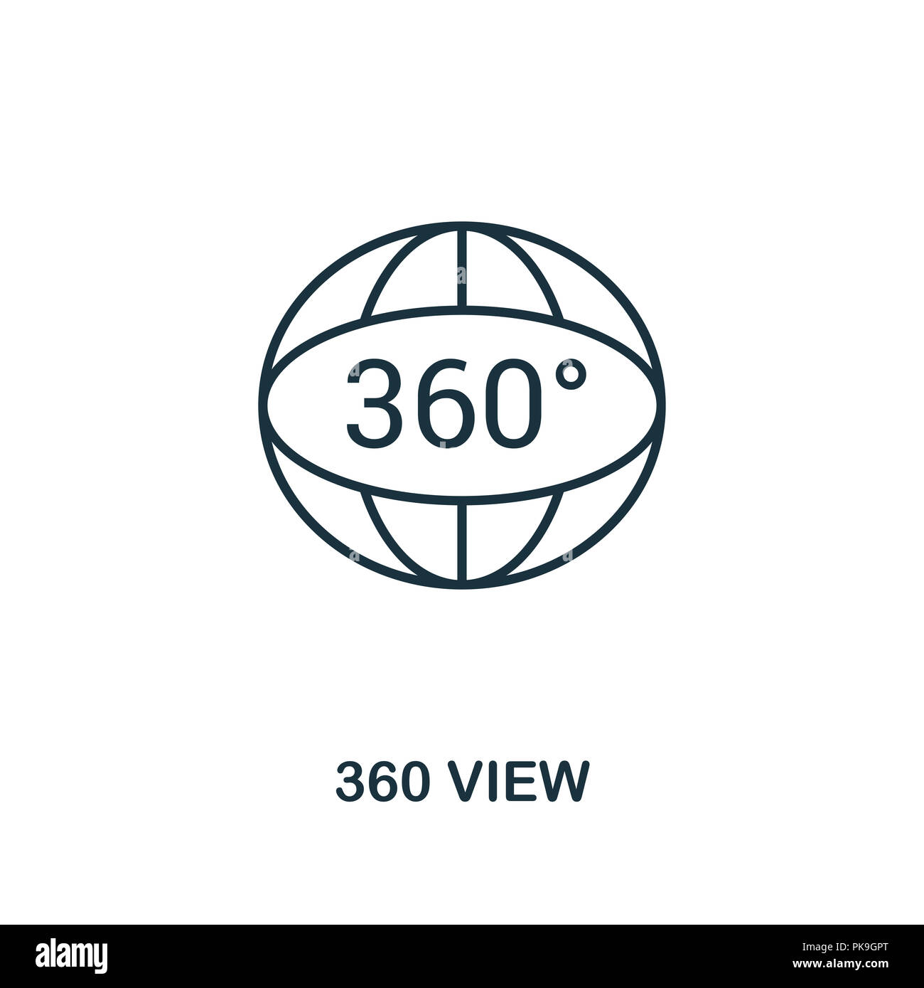 360 View Icon Monochrome Style Design From Visual Device Collection Ui Pixel Perfect Simple