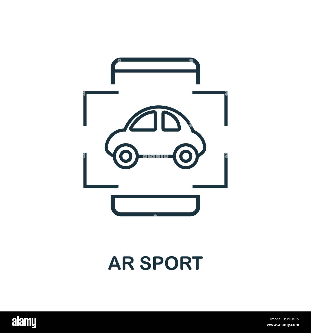 Augmented Reality Sport icon. Monochrome style design from visual ... Augmented Reality Sport icon. Monochrome style design from visual ...