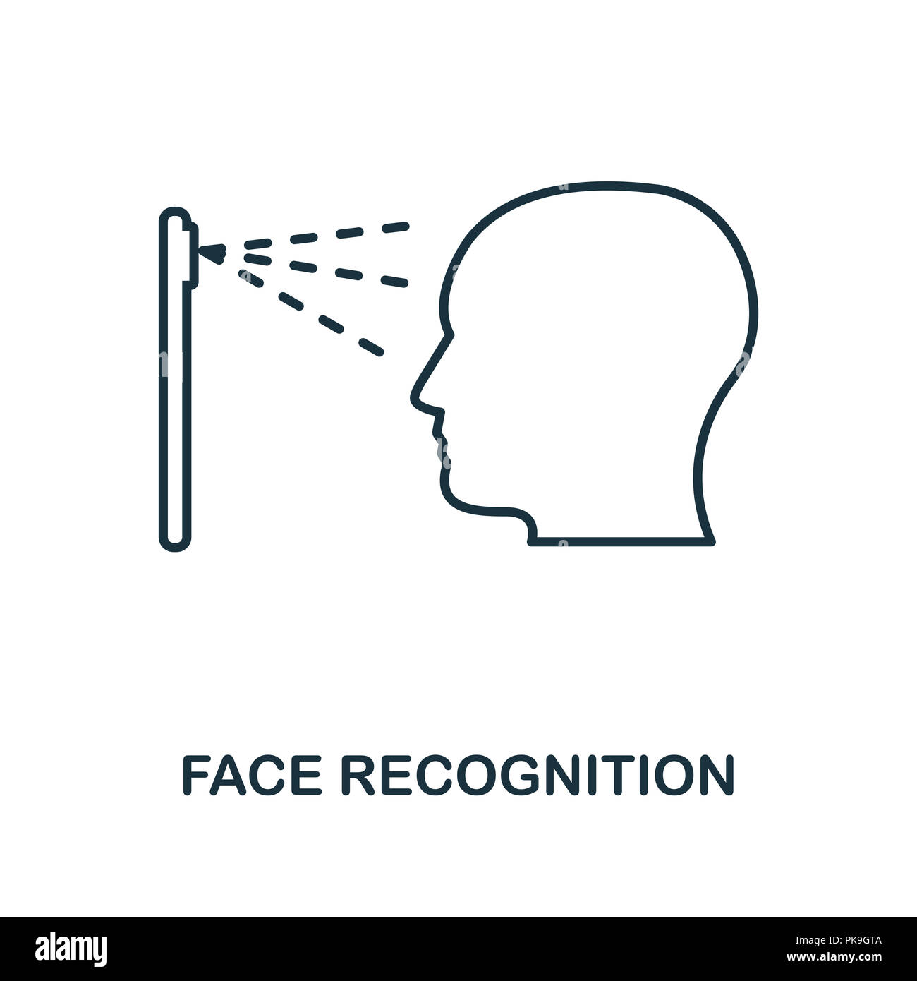 Face Recognition Icon Monochrome Style Design From Visual Device Collection Ui Pixel Perfect