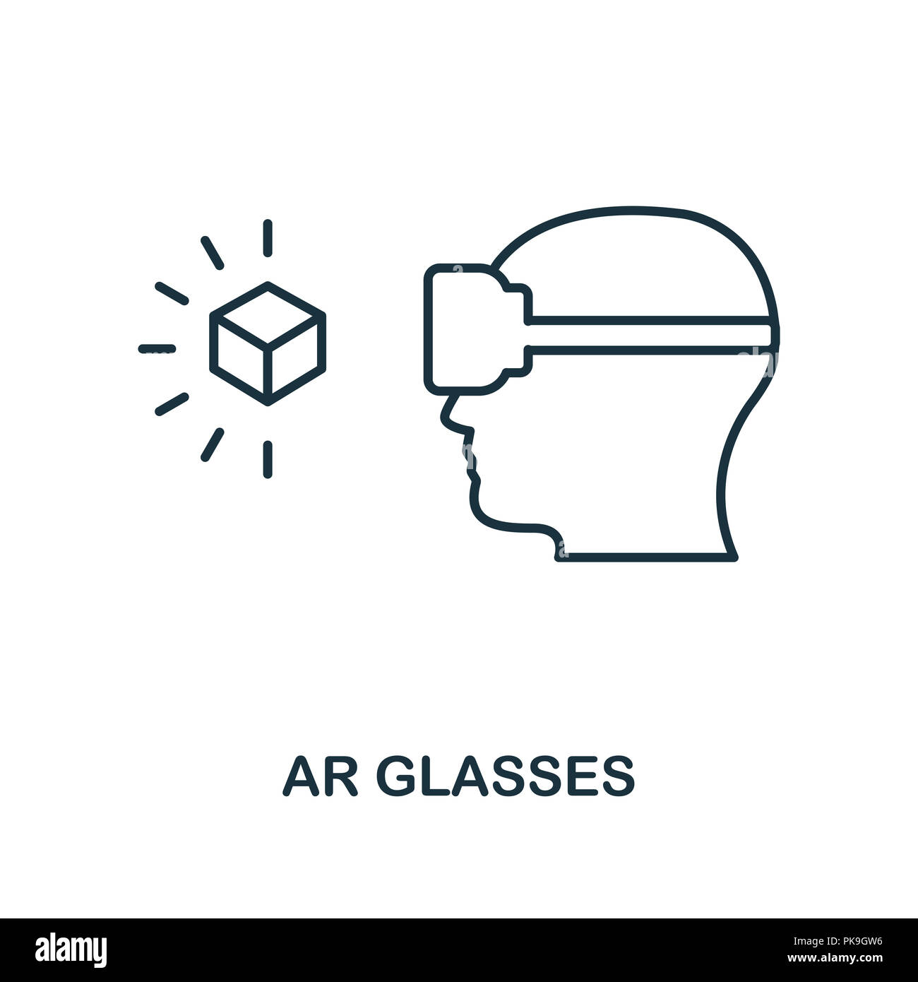 Augmented Reality Glasses icon. Monochrome style design from visual ... Augmented Reality Glasses icon. Monochrome style design from visual ...