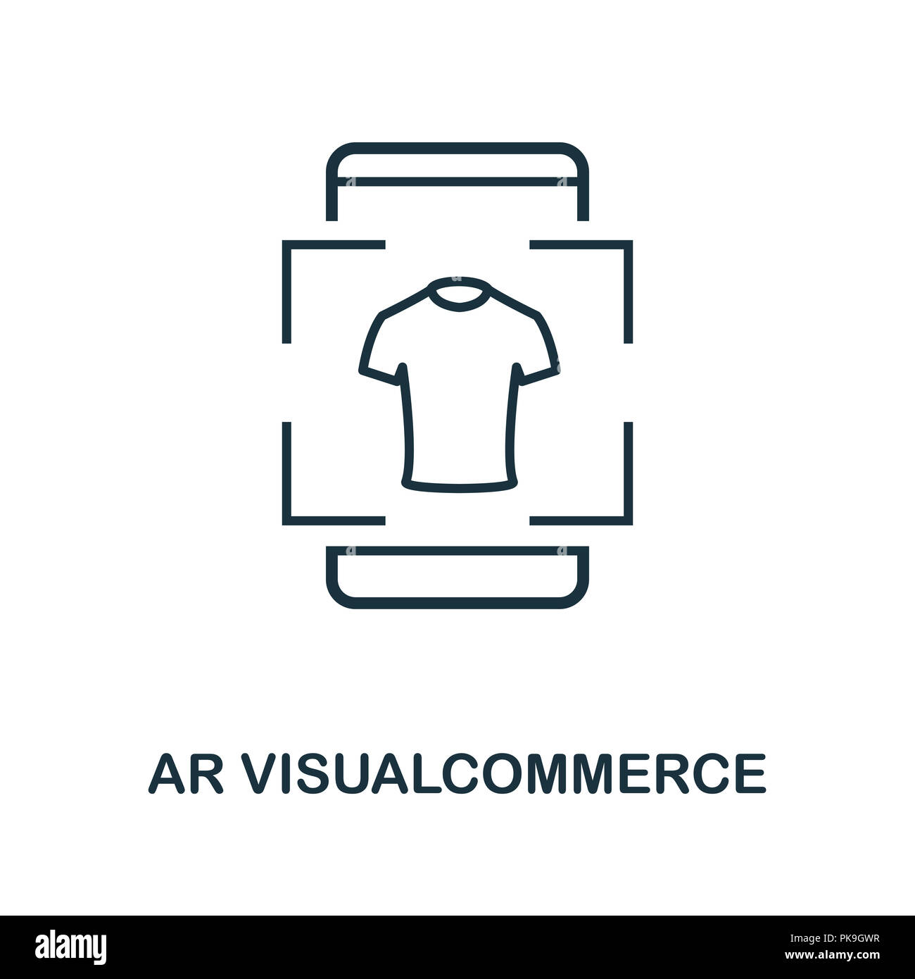 Augmented Reality Commerce Icon Monochrome Style Design From Visual Device Collection Ui