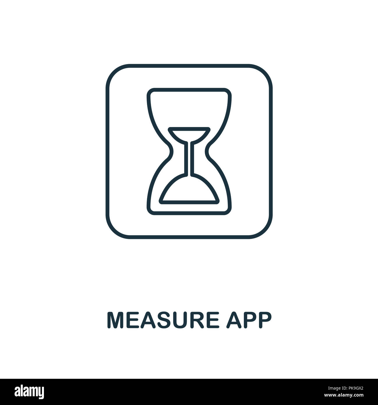 Measure App Icon Monochrome Style Design From Visual Device Collection Ui Pixel Perfect