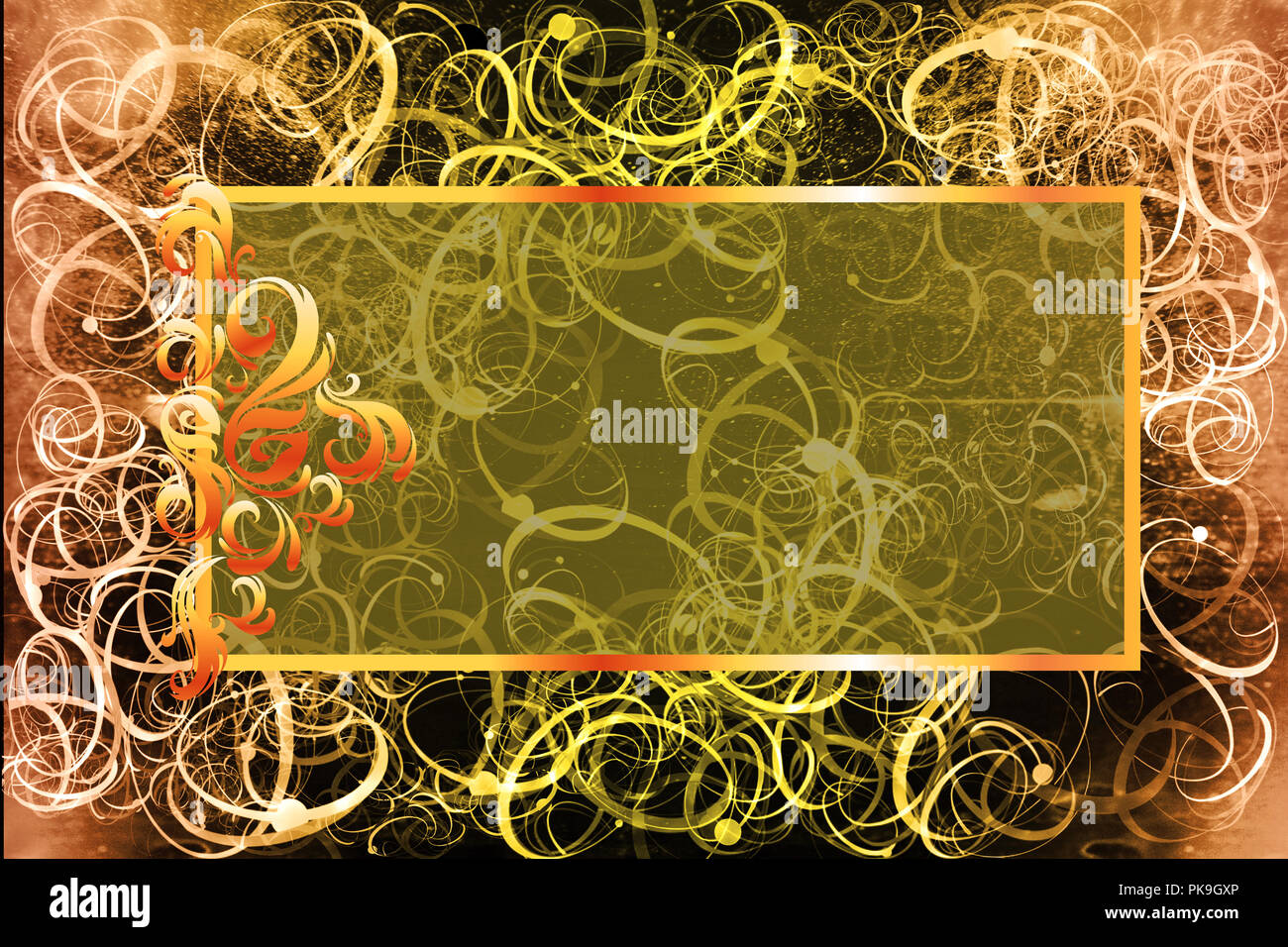 Abstract multicolored loops background with a place to write a text on ...