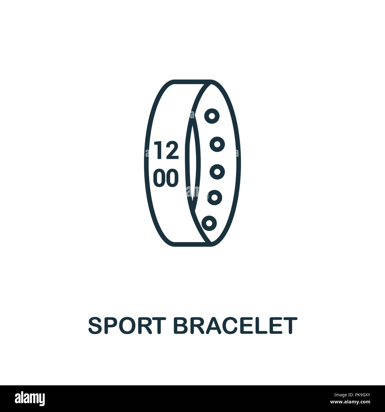 Sport Bracelet Icon Monochrome Style Design From Visual Device Collection Ui Pixel Perfect